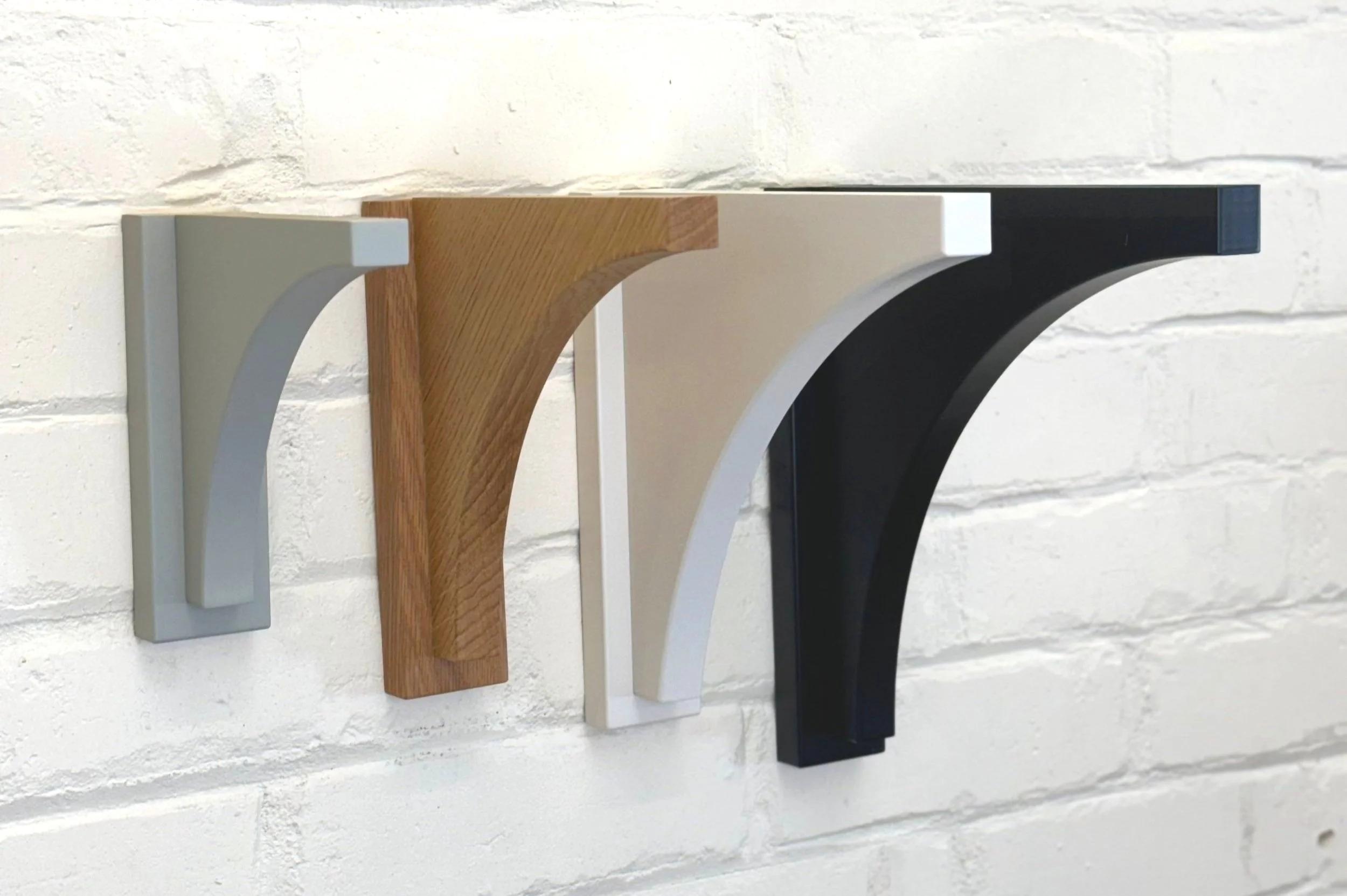 Shelf Brackets - Hidden fixtures - Spray finished or European Oak ...
