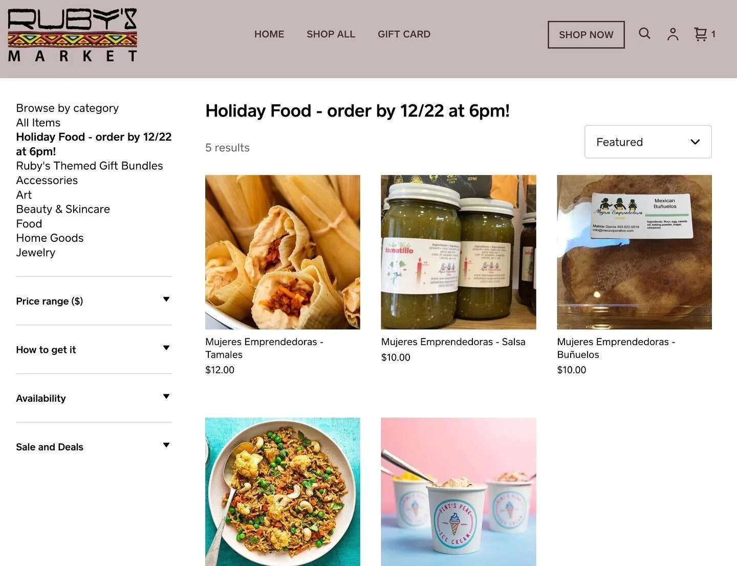 Ruby's Market - Refugee and Immigrant made goods and food | Ruby's Market