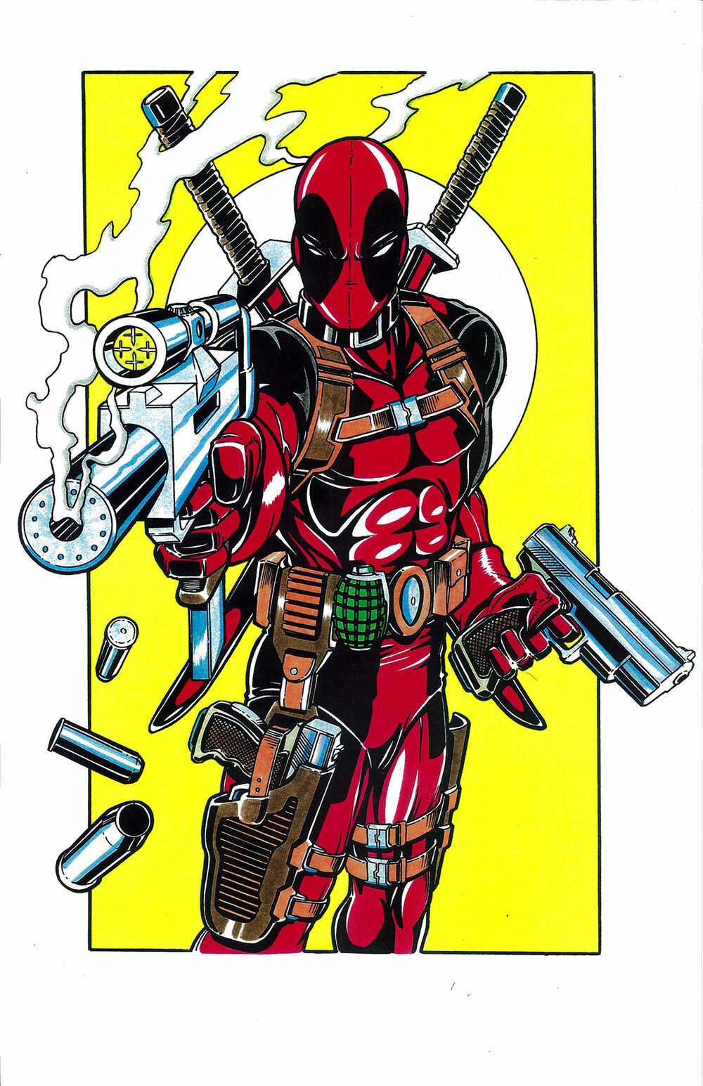 Deadpool Weapons Drawing