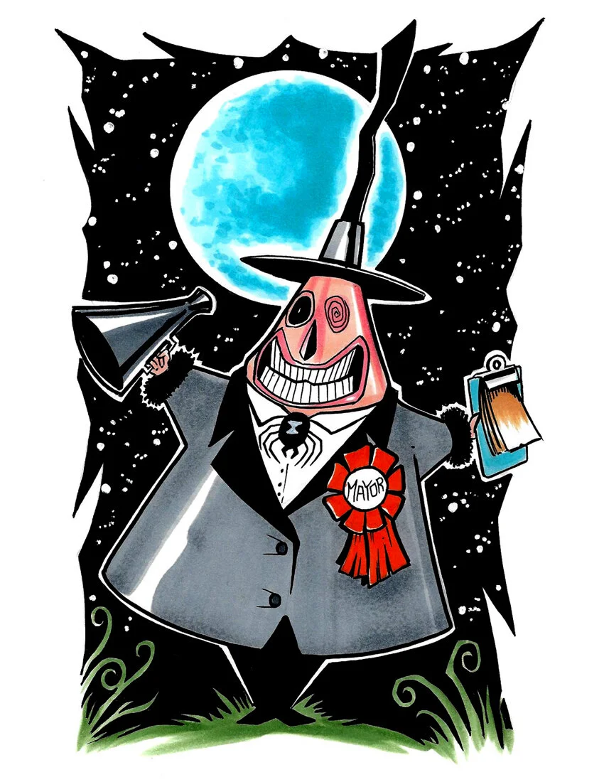 Mayor Nightmare Before Christmas Drawing