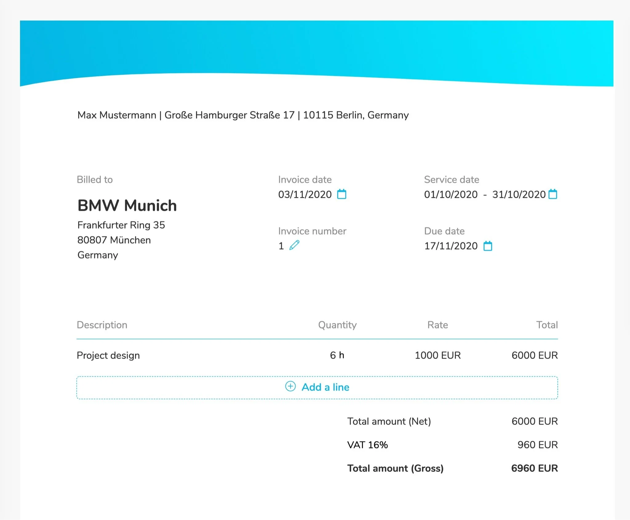 Invoice For Self Employed Template
