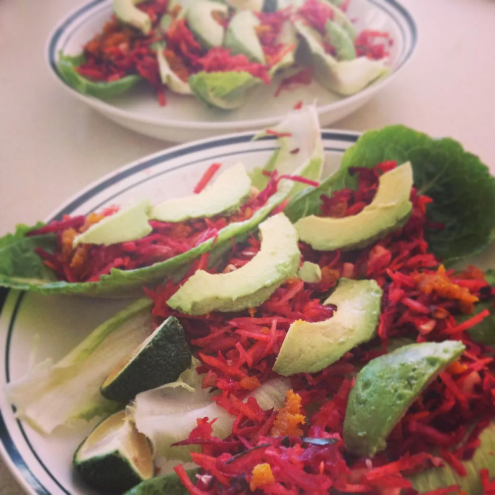 Raw Rainbow Tacos With Avocado — Claire Baker