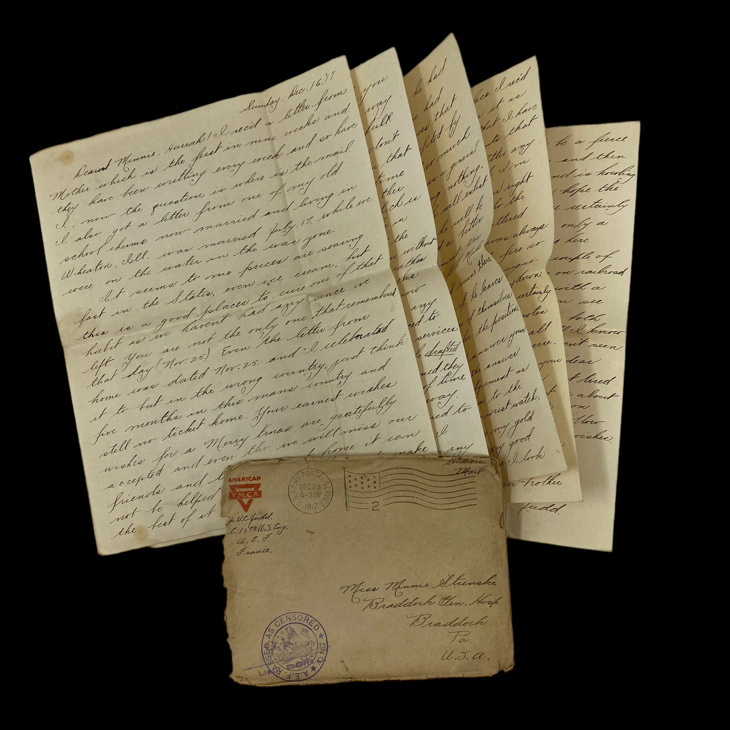 15th Engineer Battalion A.E.F. Soldier's France Combat Letters ...