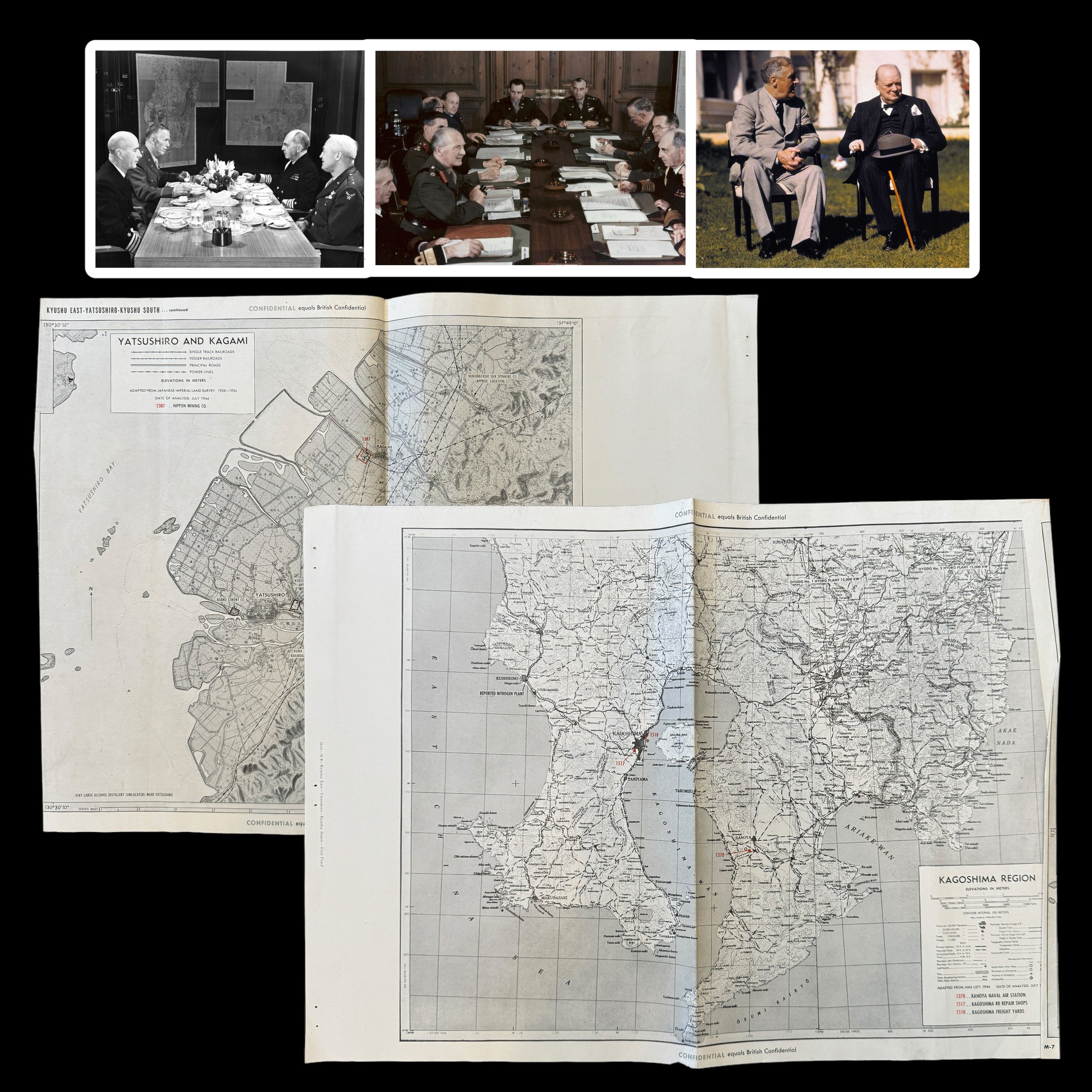 RARE Combined Chiefs of Staff "Operation Downfall" Invasion Maps ...