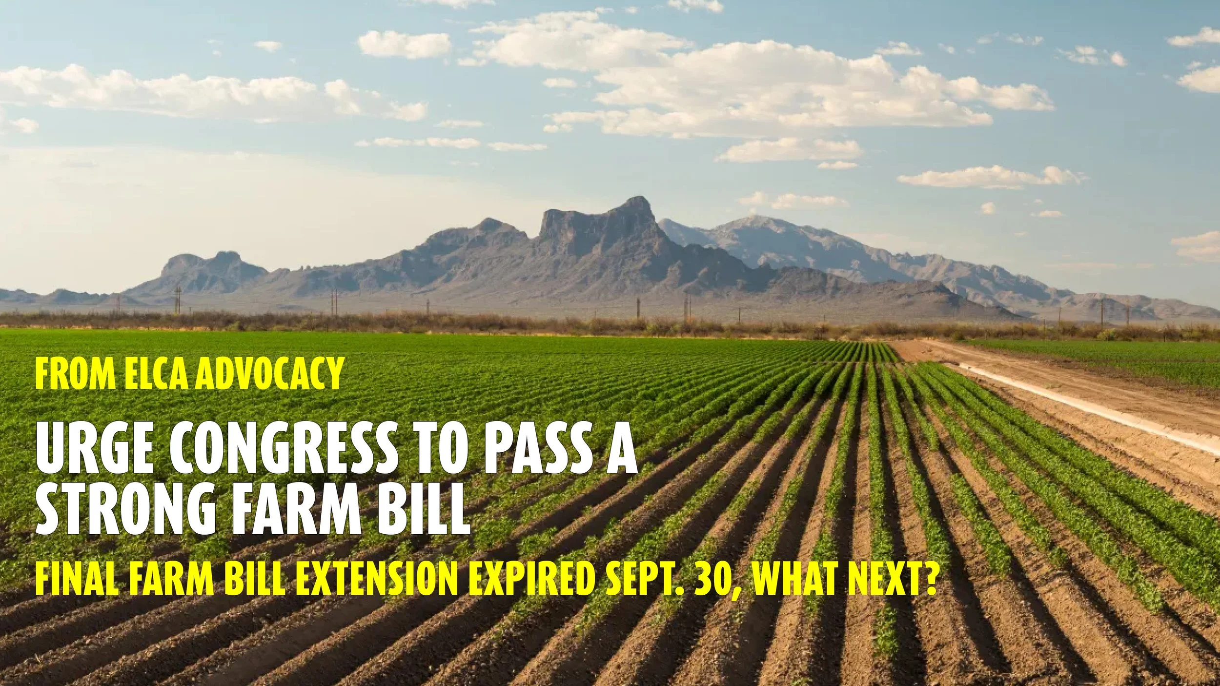 ELCA Action Alert: Tell Congress to pass a strong Farm Bill — Lutheran ...