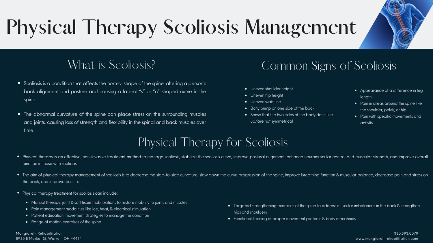Physical Therapy Scoliosis Management [Infographic]-Mangiarelli ...
