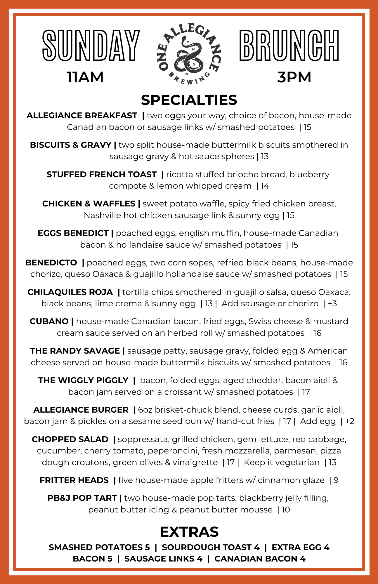 BRUNCH — One Allegiance
