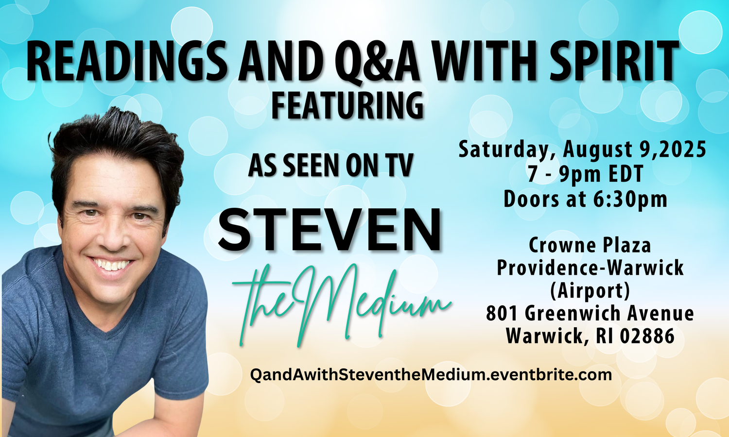 Events & Classes — Steven the Medium | Steven F. Macek