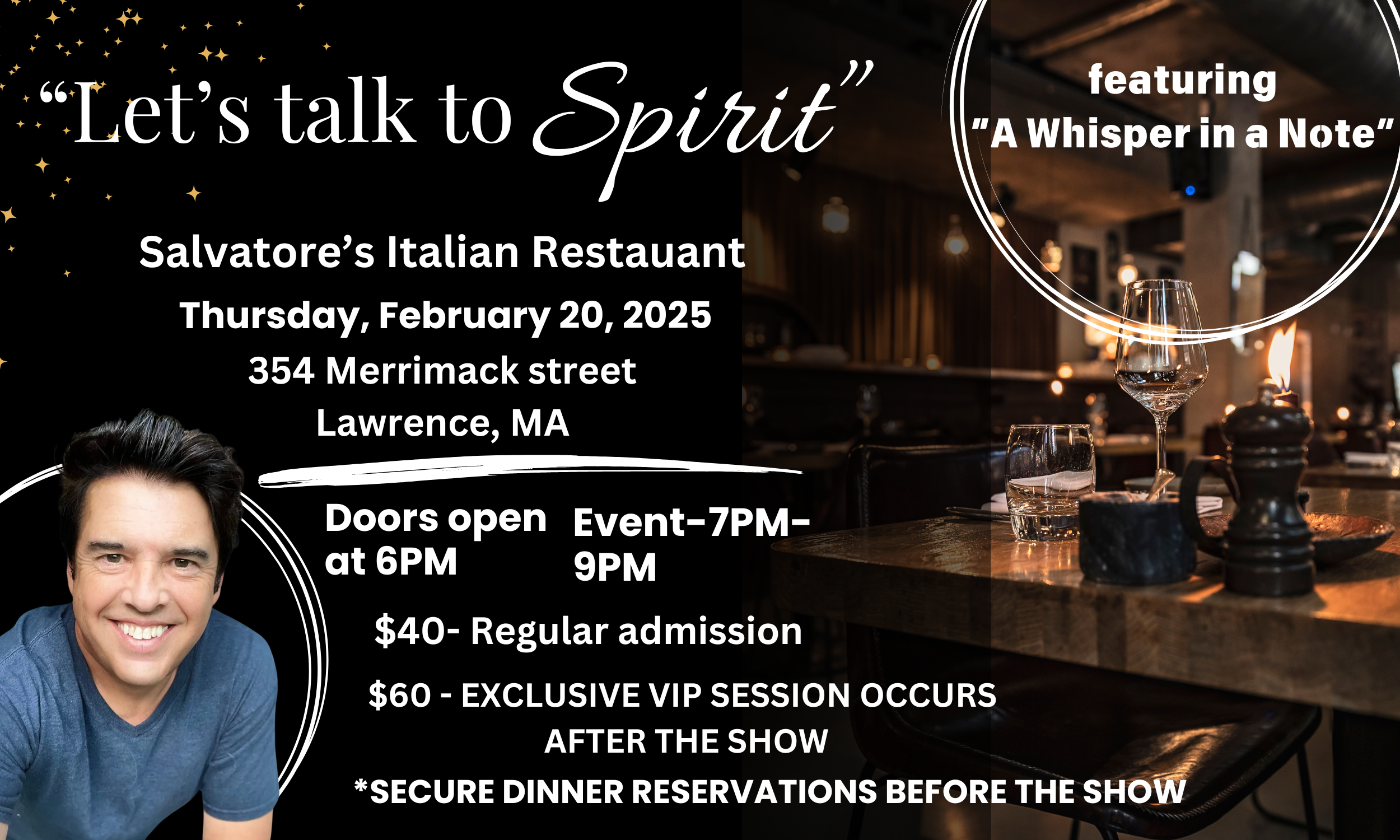 Mediumship readings In person group events Massachusetts — Steven the ...