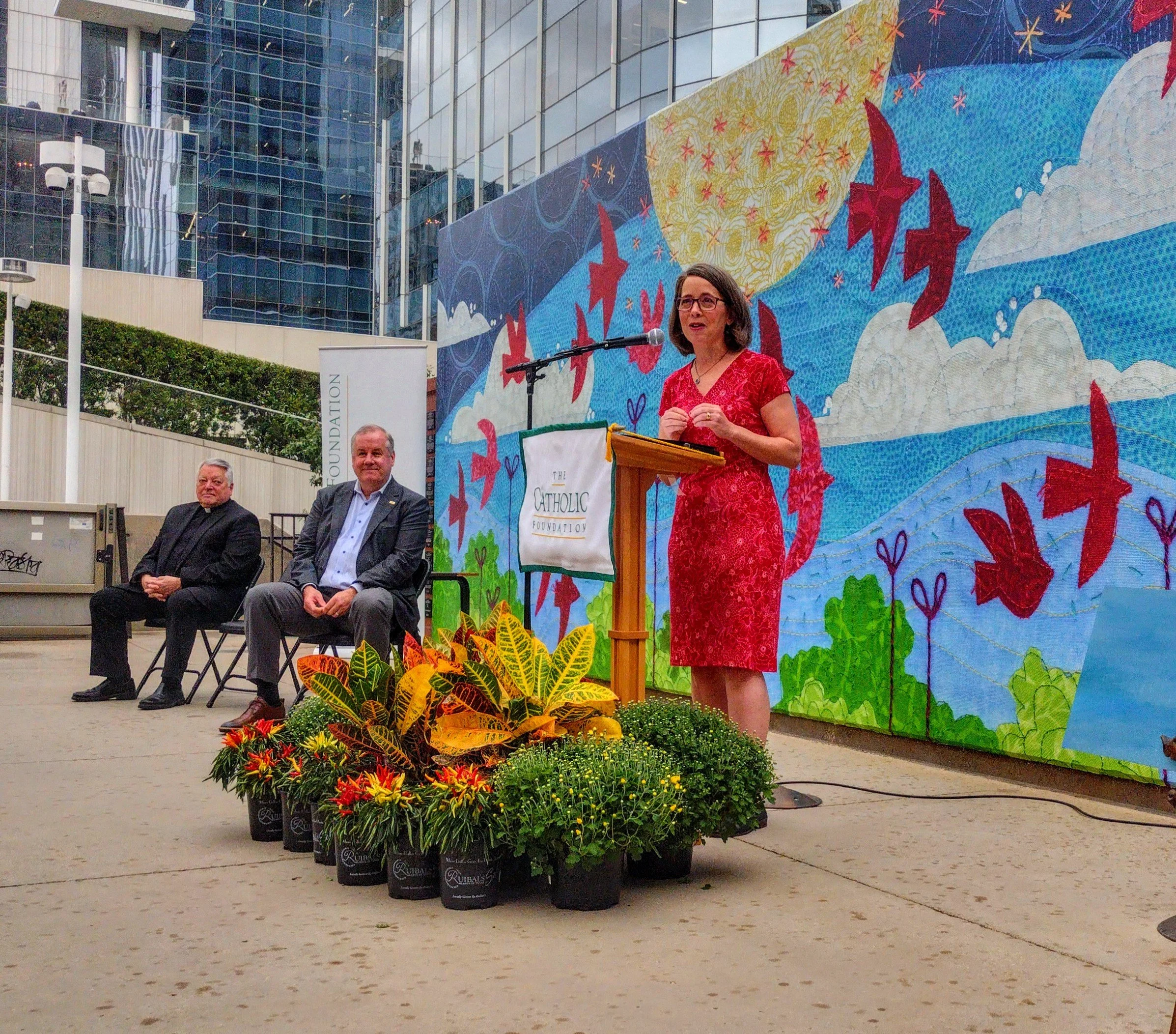 Art Quilt Mural in the Dallas Arts District — Deborah Boschert