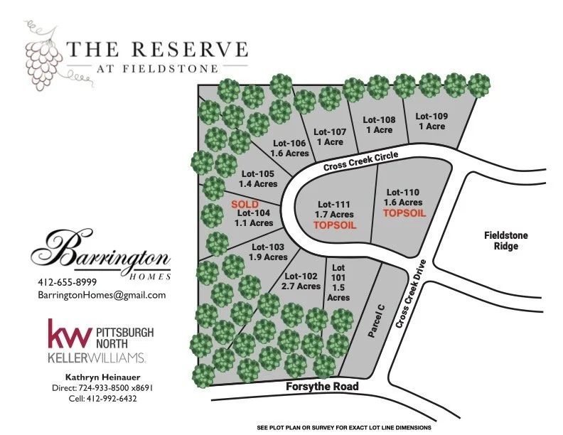 THE RESERVE AT FIELDSTONE — Barrington Homes LLC