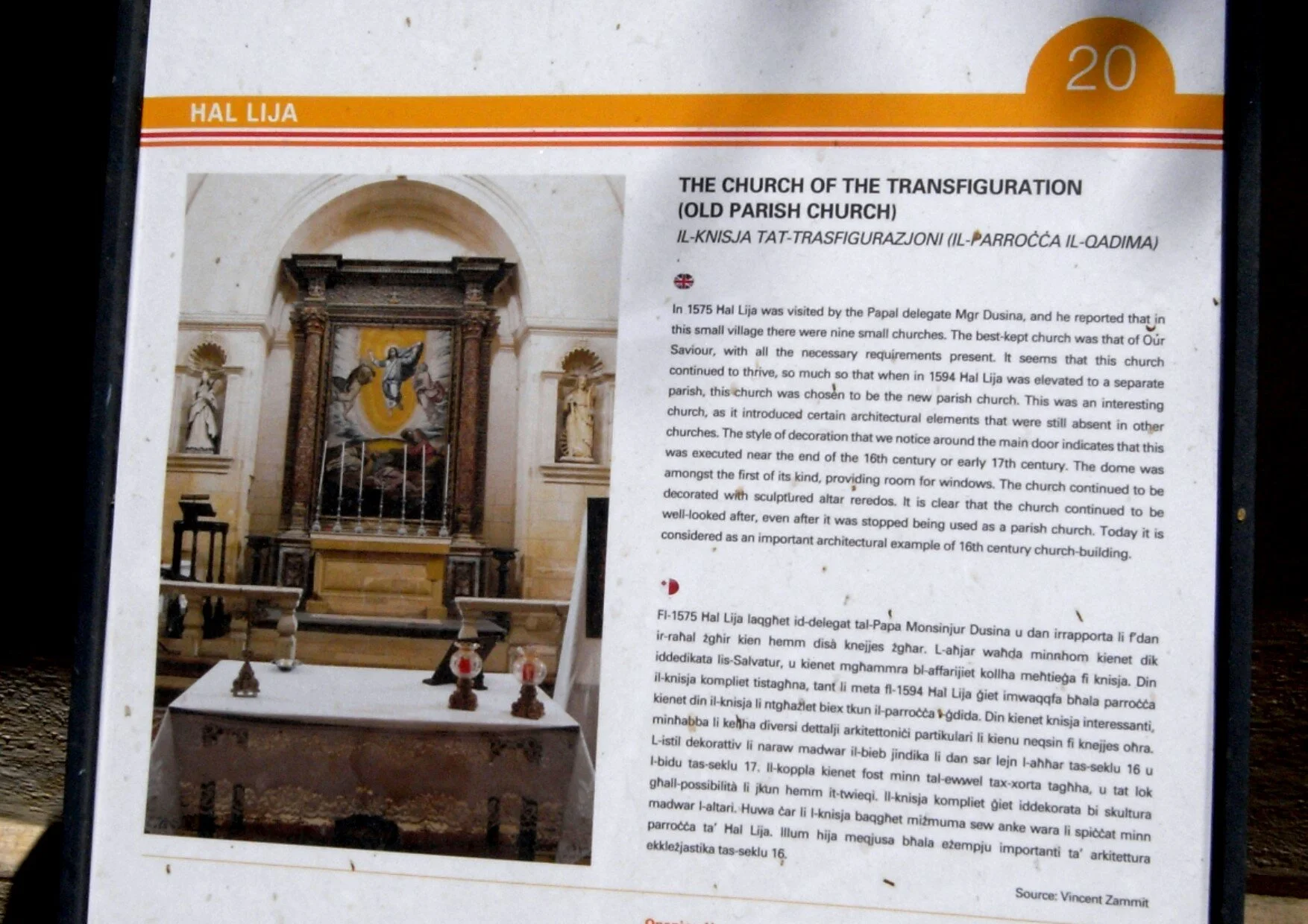 Lija: Church of the Transfiguration — Buildings of Malta
