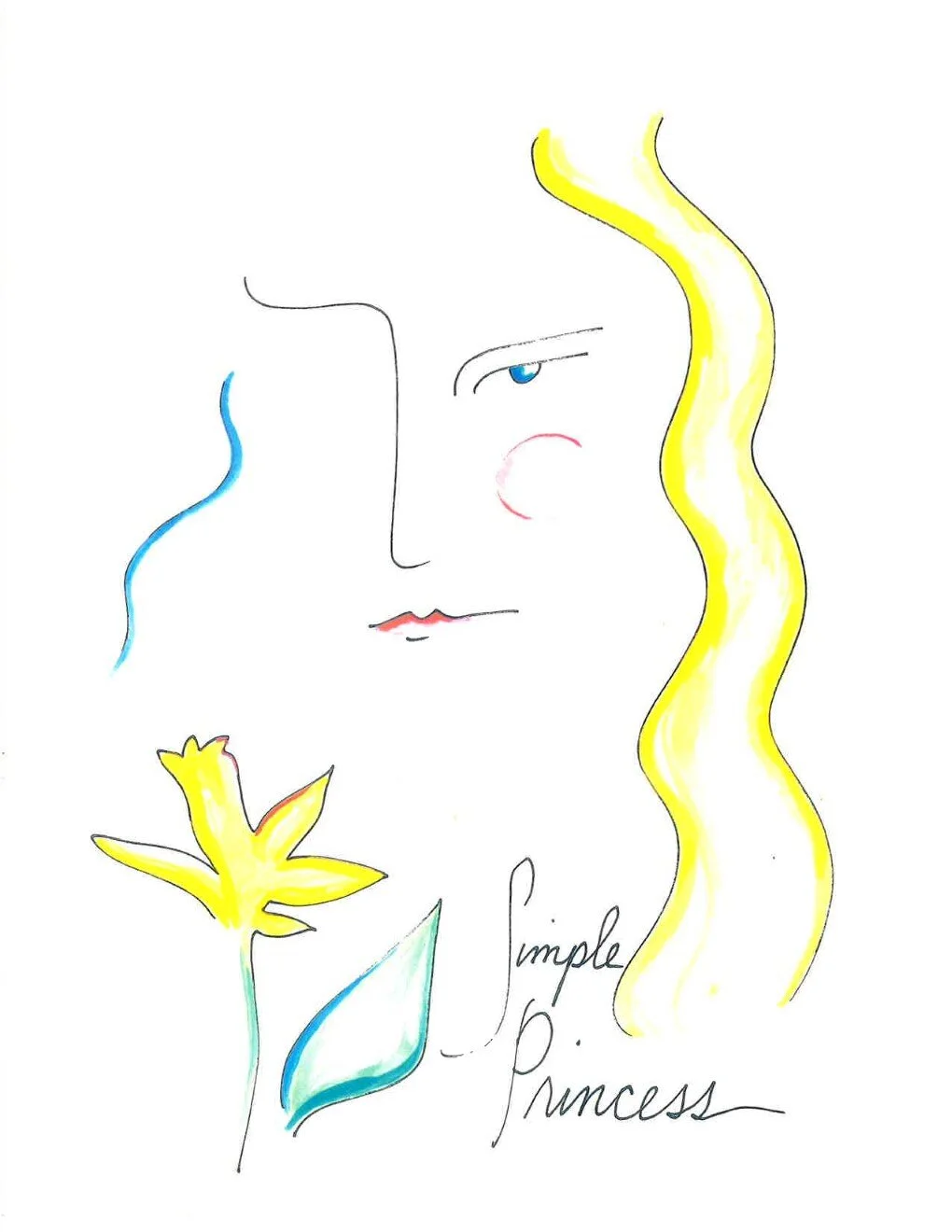 Simple Princess Outline