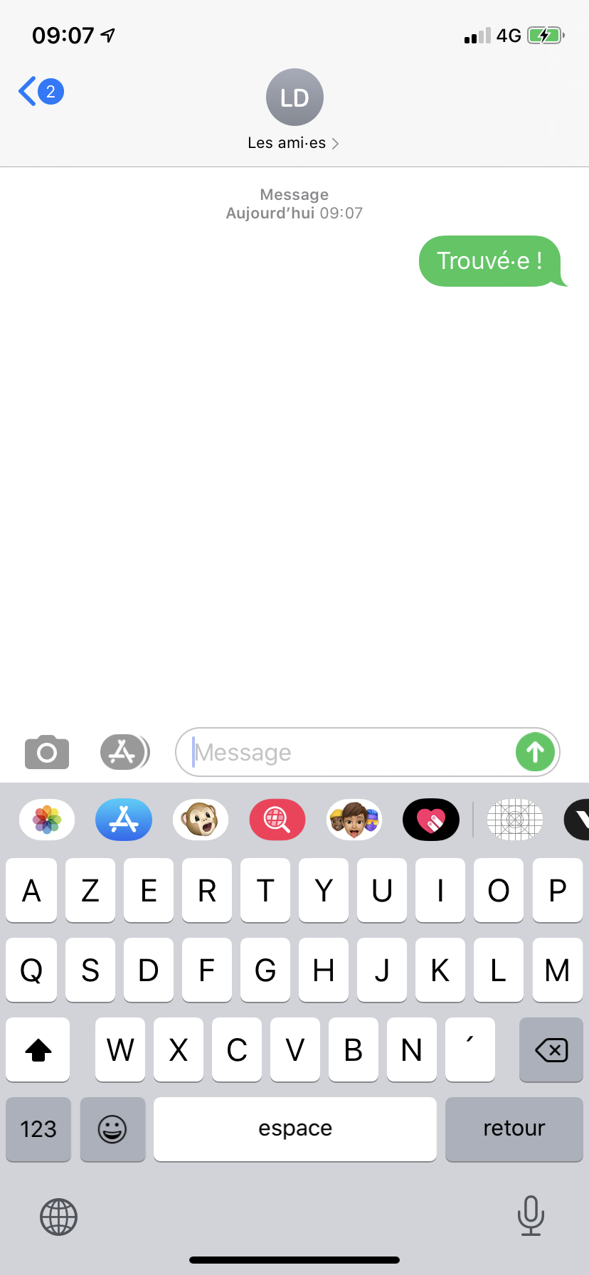 Faire apparaître le point médian (ou point milieu) sur l'iPhone