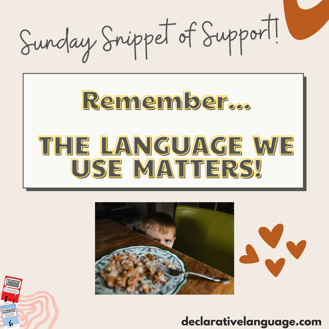 Mealtime: The Language We Use Matters! — DECLARATIVE LANGUAGE HANDBOOK