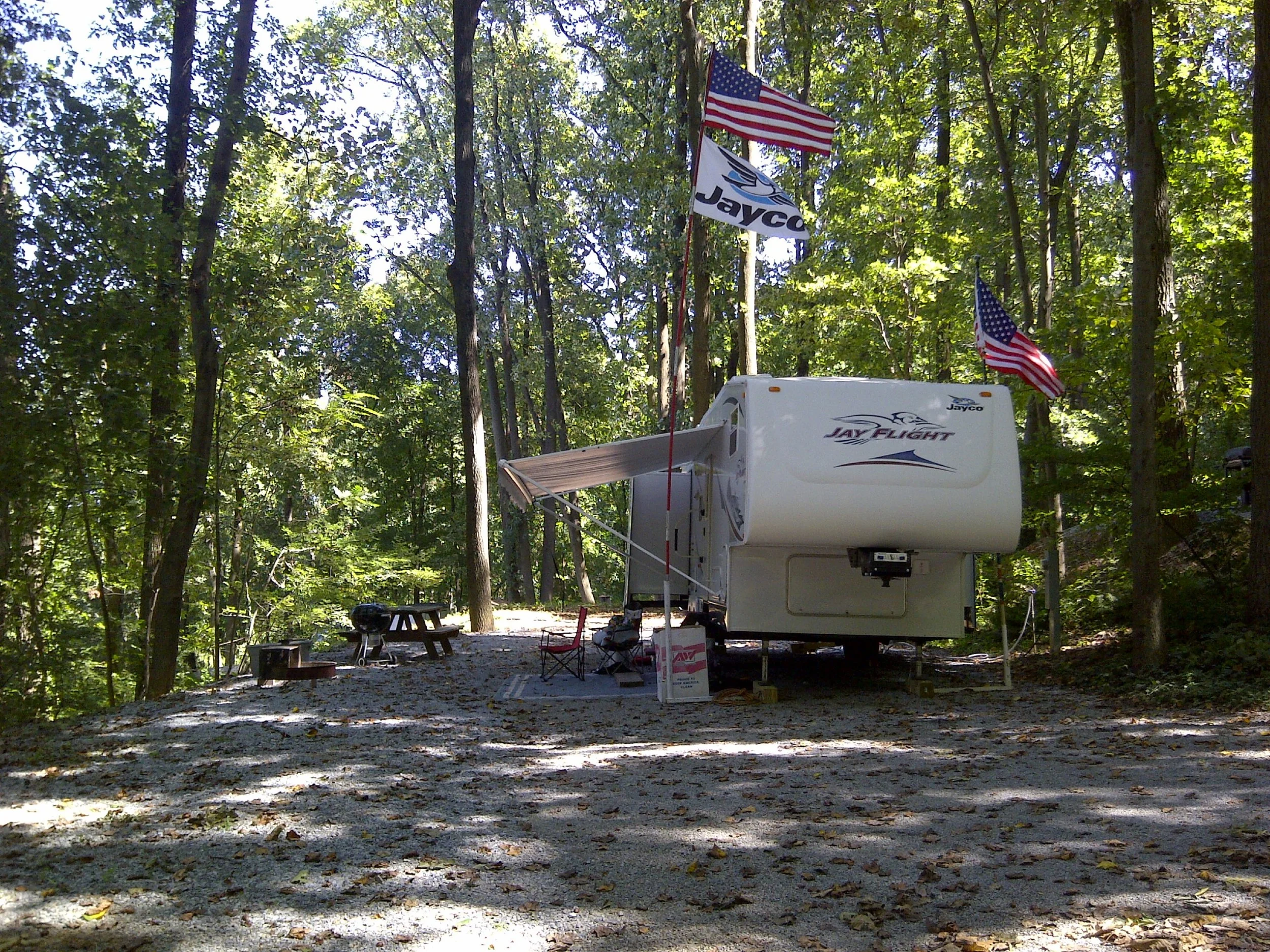 Site #48 — The Loose Caboose Campground