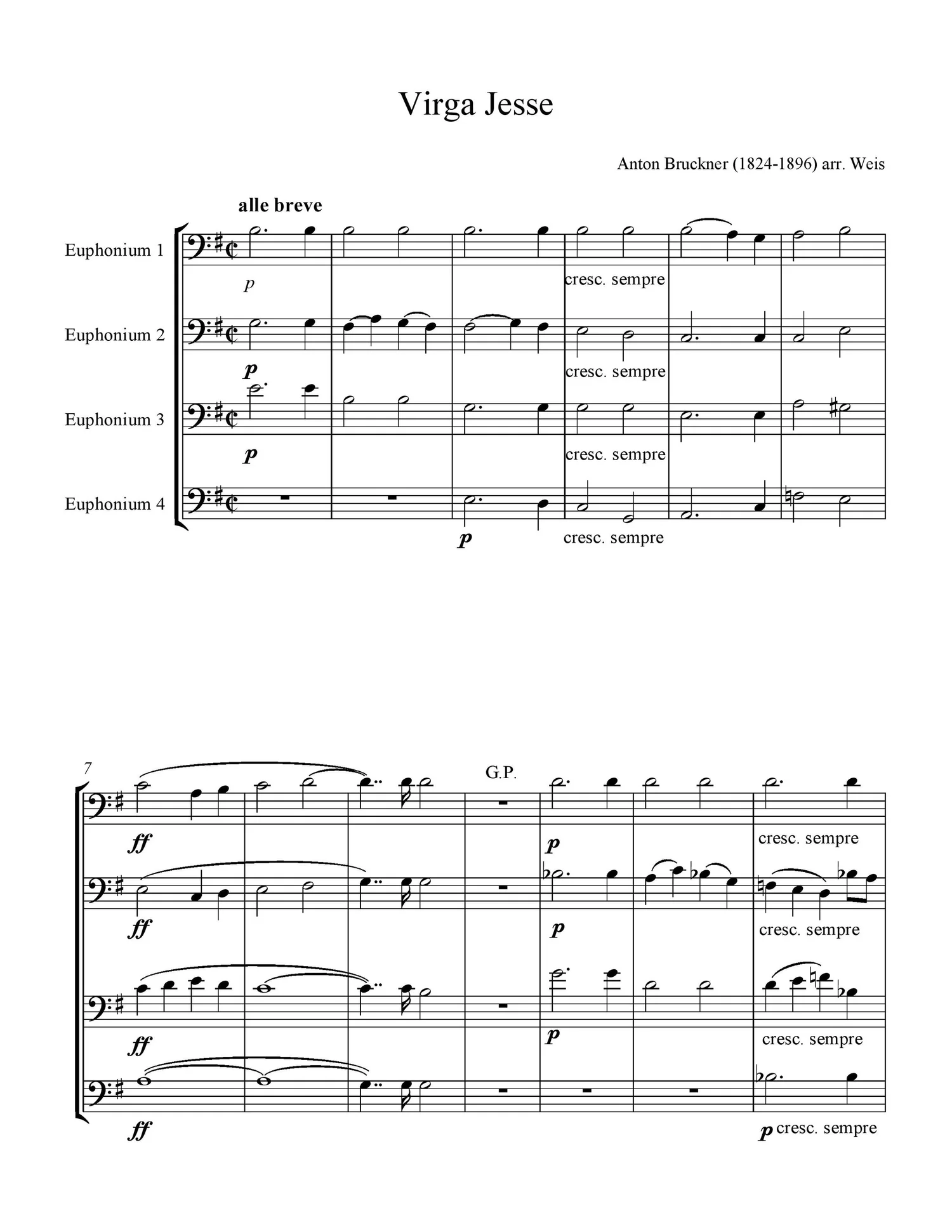 Bruckner Virga Jesse — Justin Weis, Euphonium