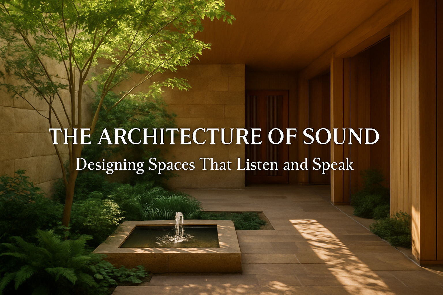 The Architecture of Sound – Designing with the Forgotten Sense | Daedal ...