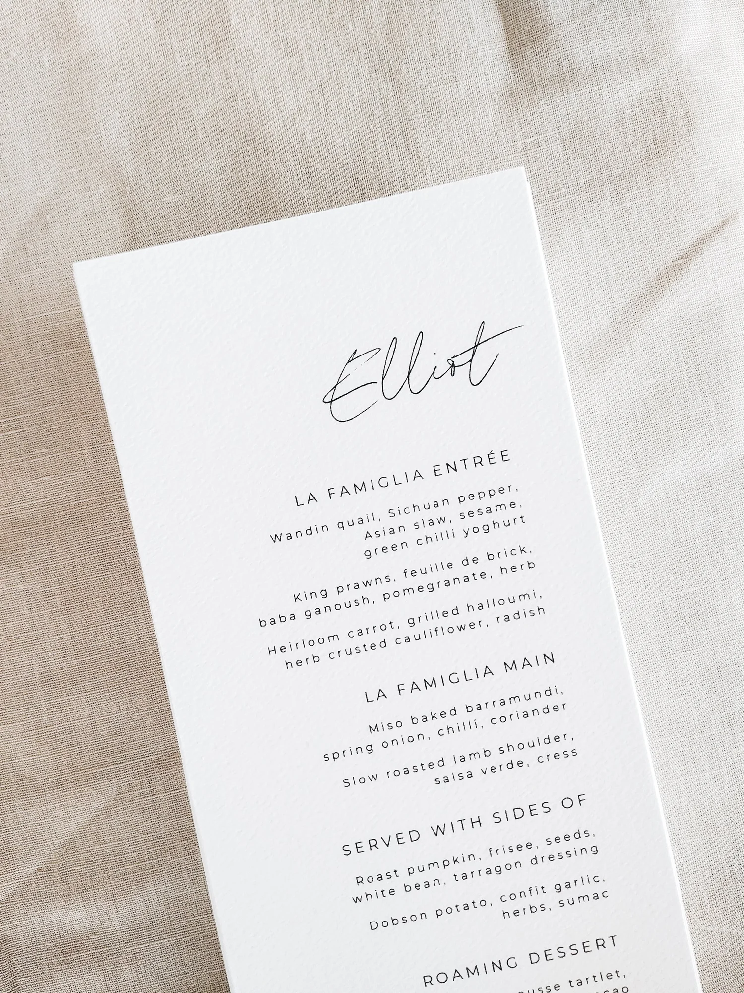 A5 Bar Menus — Mila & May