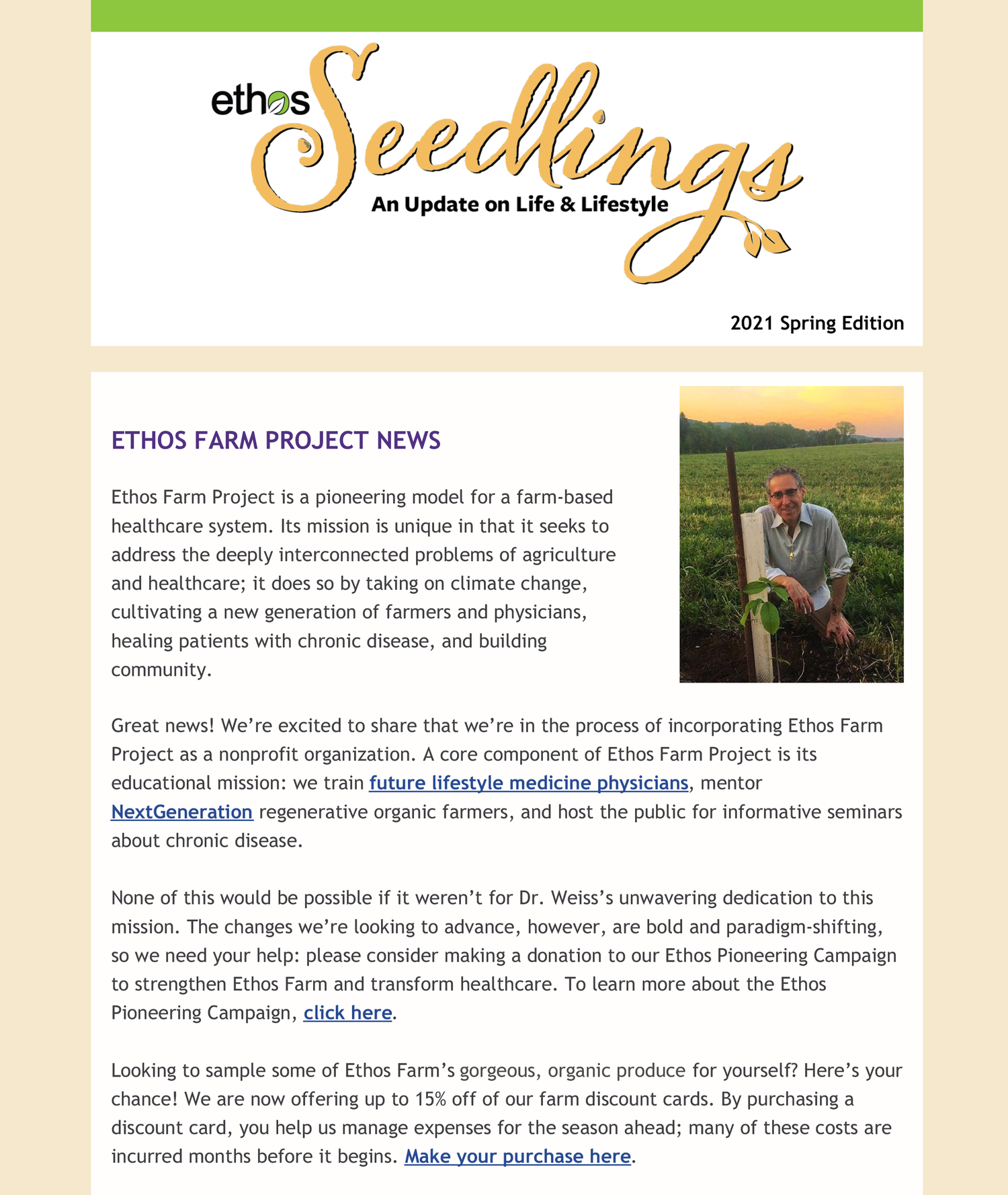 Seedlings Plant-Based Newsletter — Ethos Primary Care