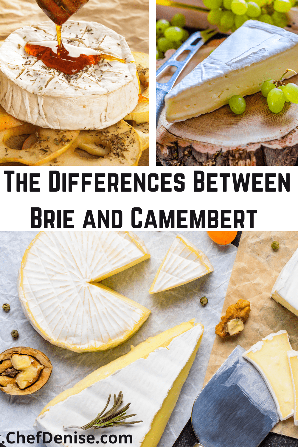 Luxus Unterschied Brie Camembert Fotos