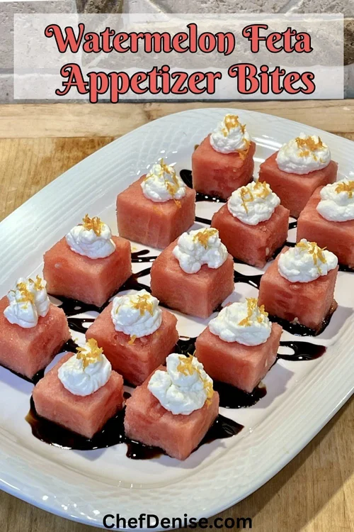 Watermelon Feta Appetizer Bites: Super Easy Recipe — Chef Denise
