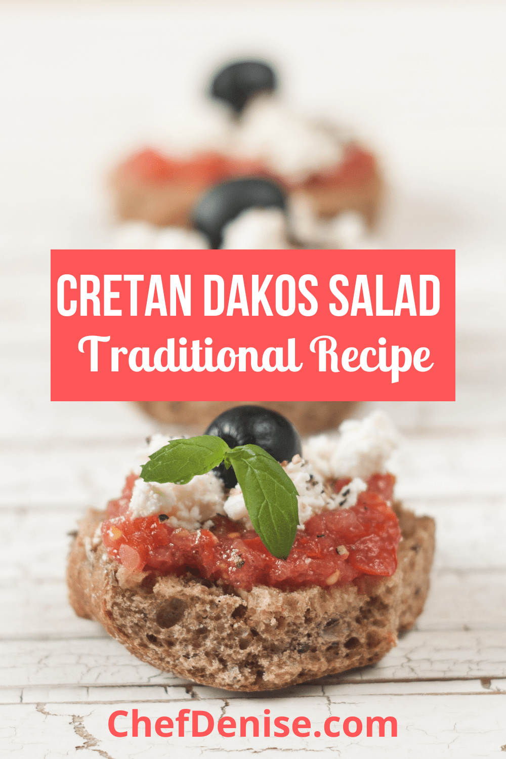 Cretan Dakos Salad: Easy Greek Bruschetta Recipe — Chef Denise