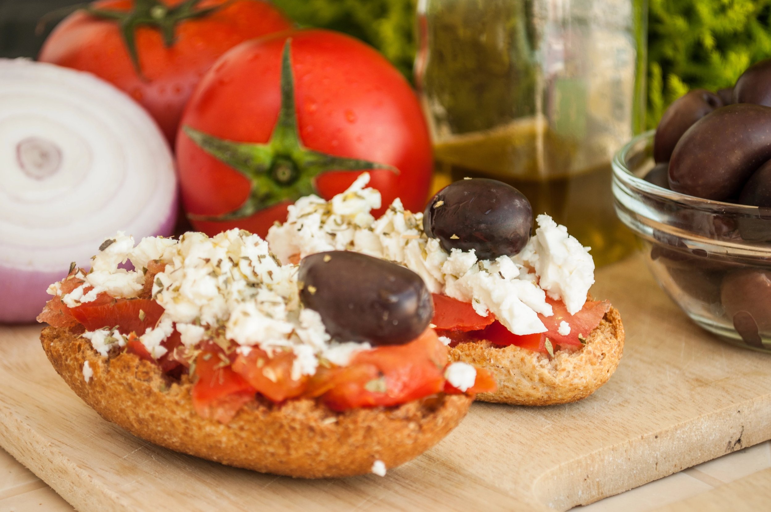 Cretan Dakos Salad: Easy Greek Bruschetta Recipe — Chef Denise