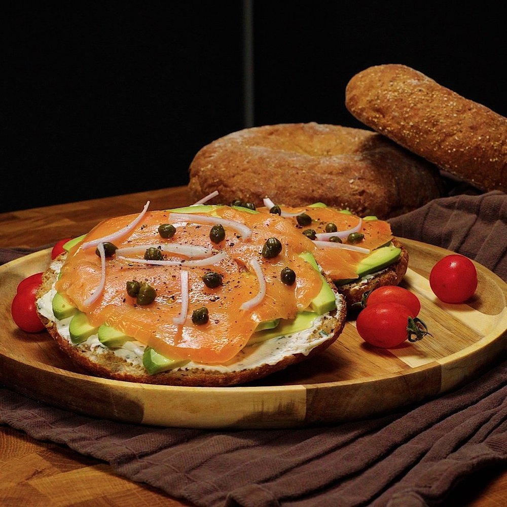 Smoked Salmon Brown Ftira