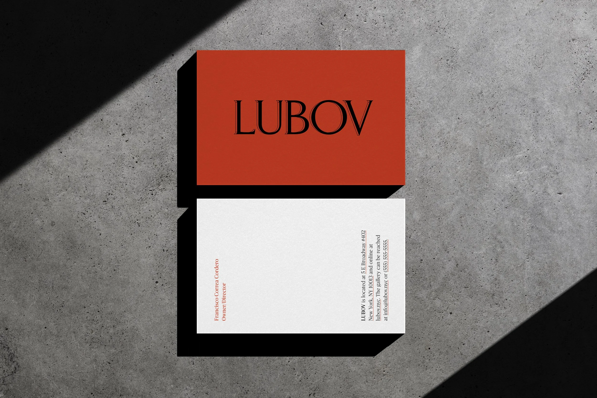 Lubov Gallery Identity Design — Brianna Saba