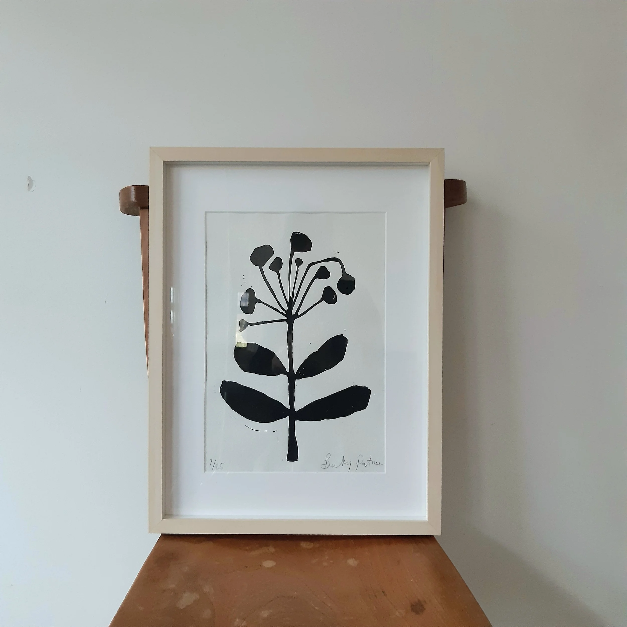 Original Lino Print — FOUR PEAS IN A POD