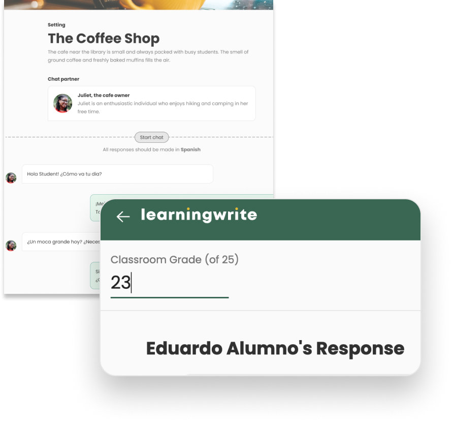 AI Chat for On-Demand Language Writing Practice — LearningWrite