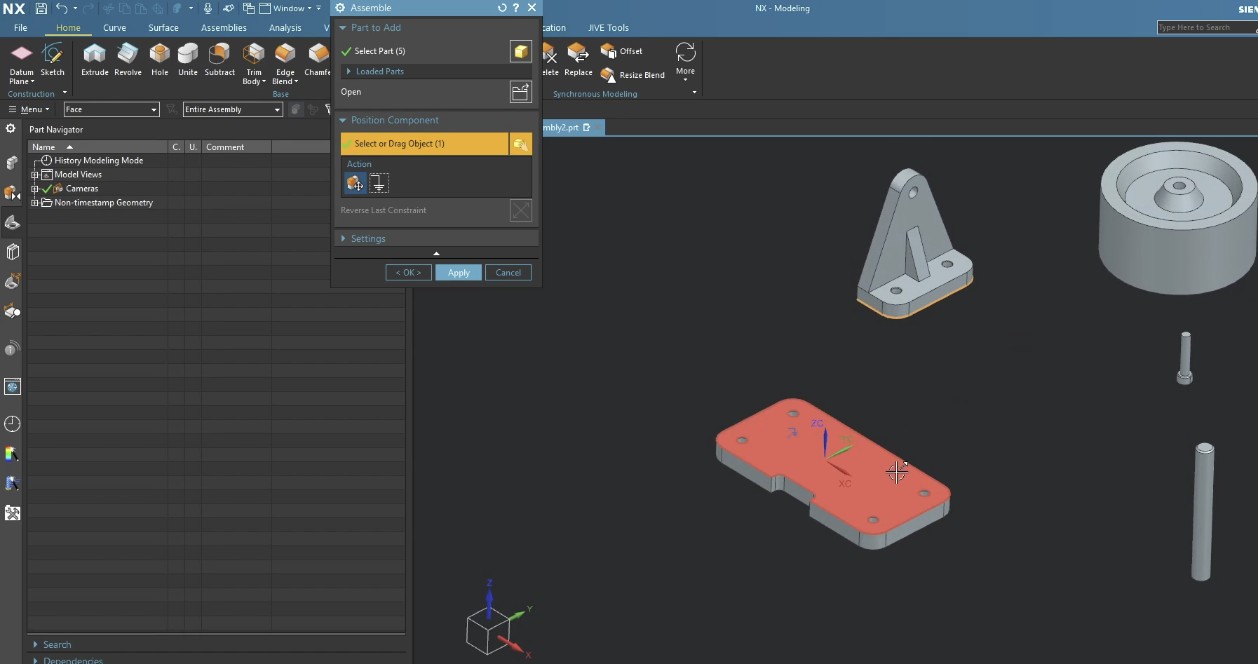 How to Use the Siemens NX Assemble Command | Step-by-Step Guide — JIVE ...