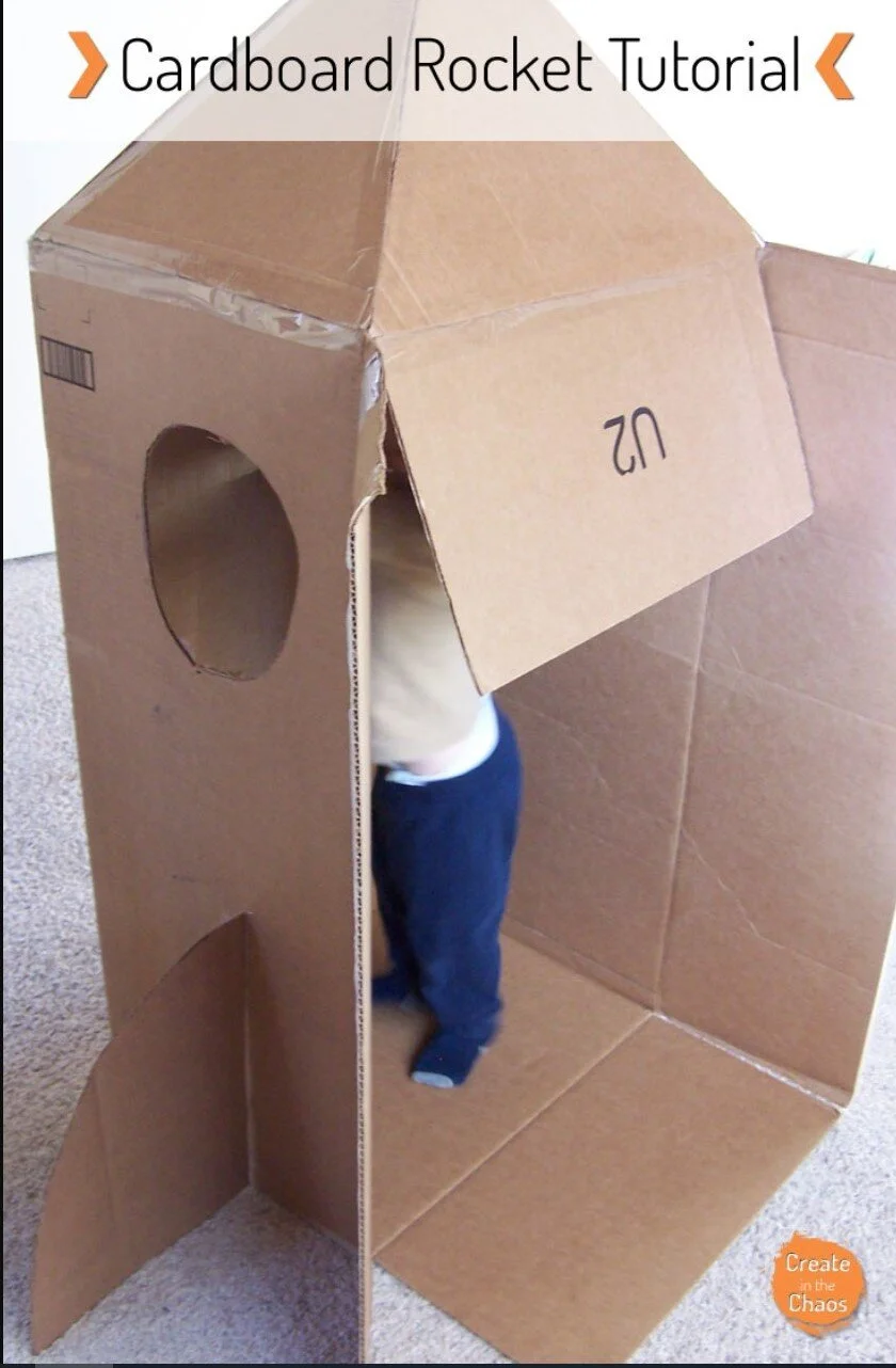 Cardboard Space Shuttle Inside