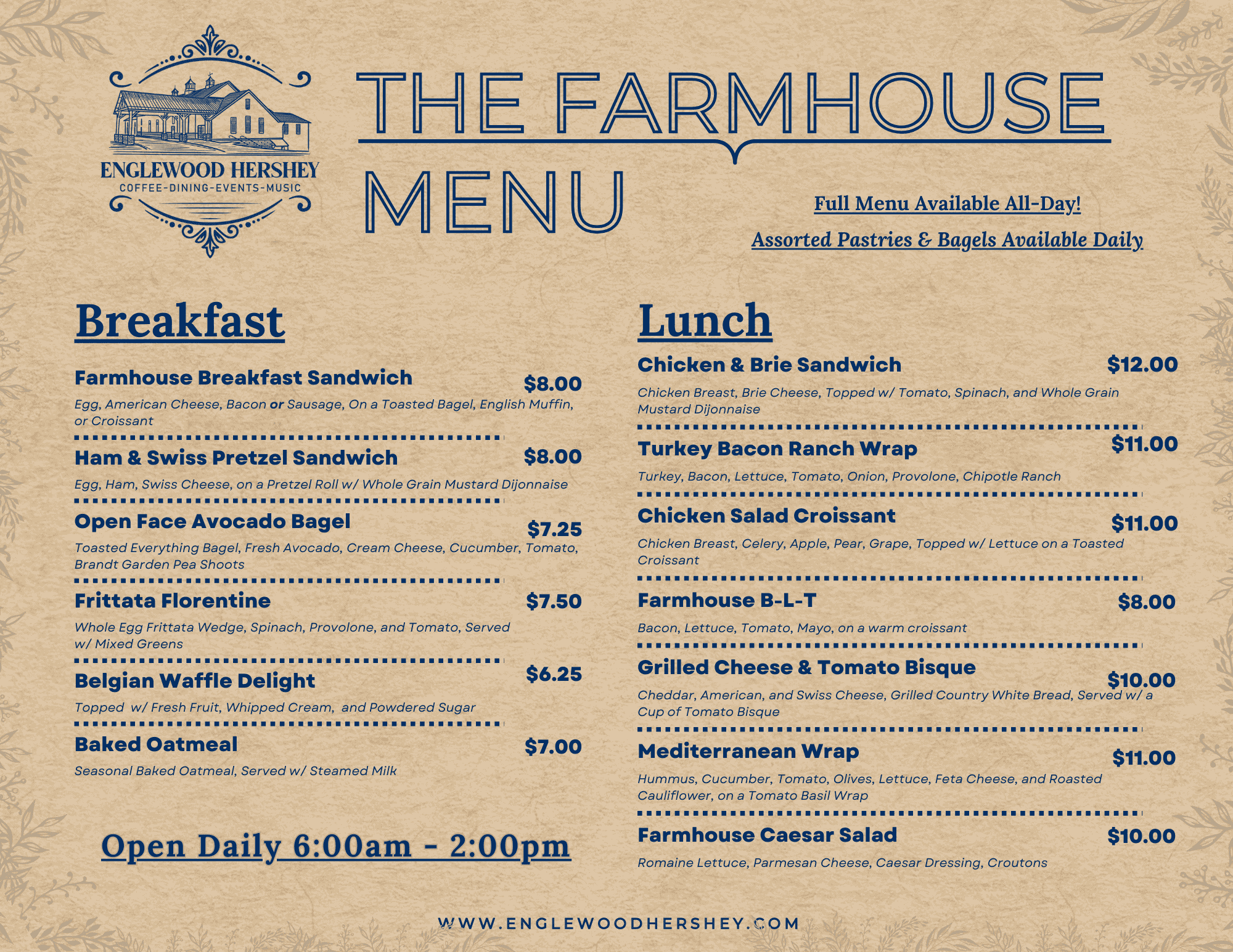 The Farmhouse at Englewood Hershey - Coffee, Breakfast, Lunch, Grab ...