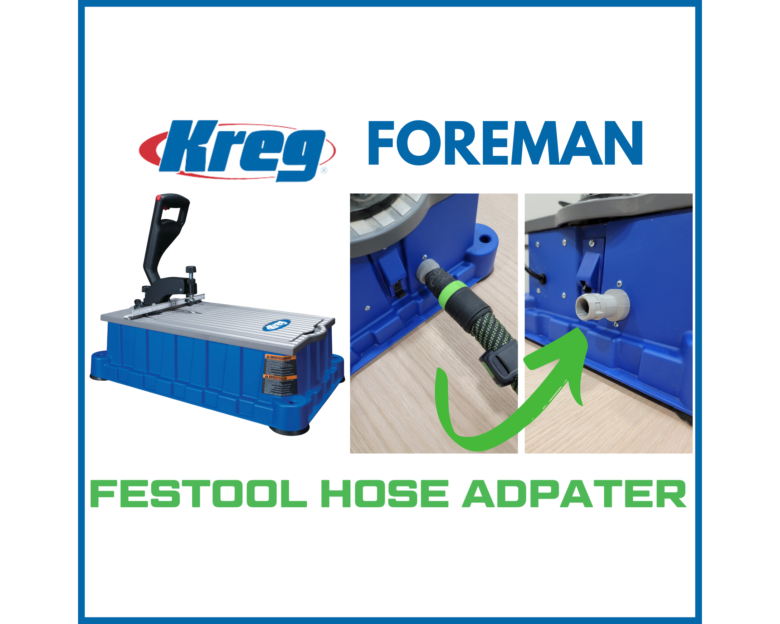 Kreg Foreman Festool Hose Adapter — Tailored Forest