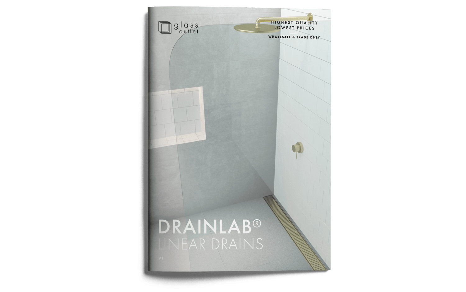 Sleek, High-Performance drainlab® Linear Drains — Glass Outlet
