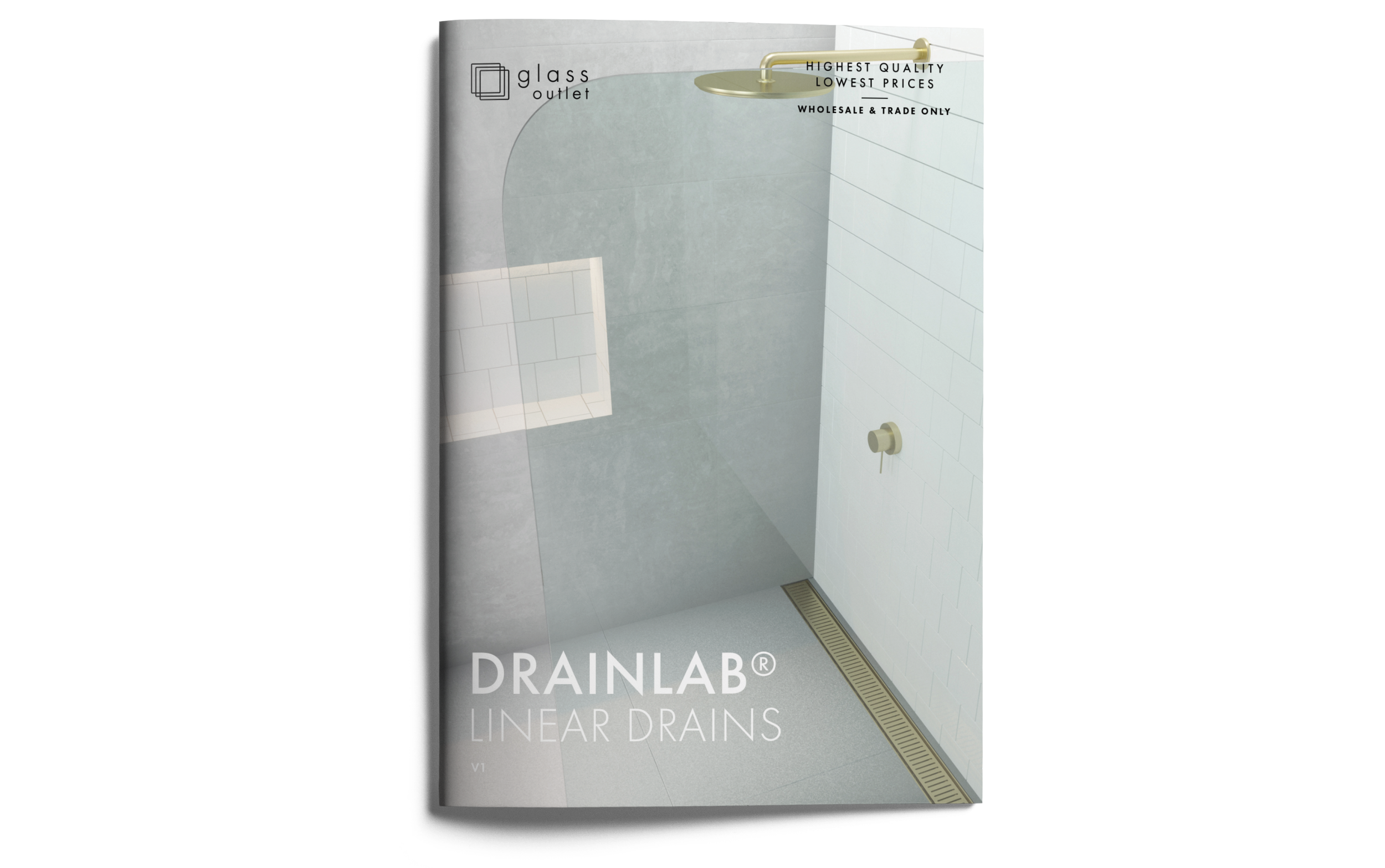 Sleek, High-Performance drainlab® Linear Drains — Glass Outlet