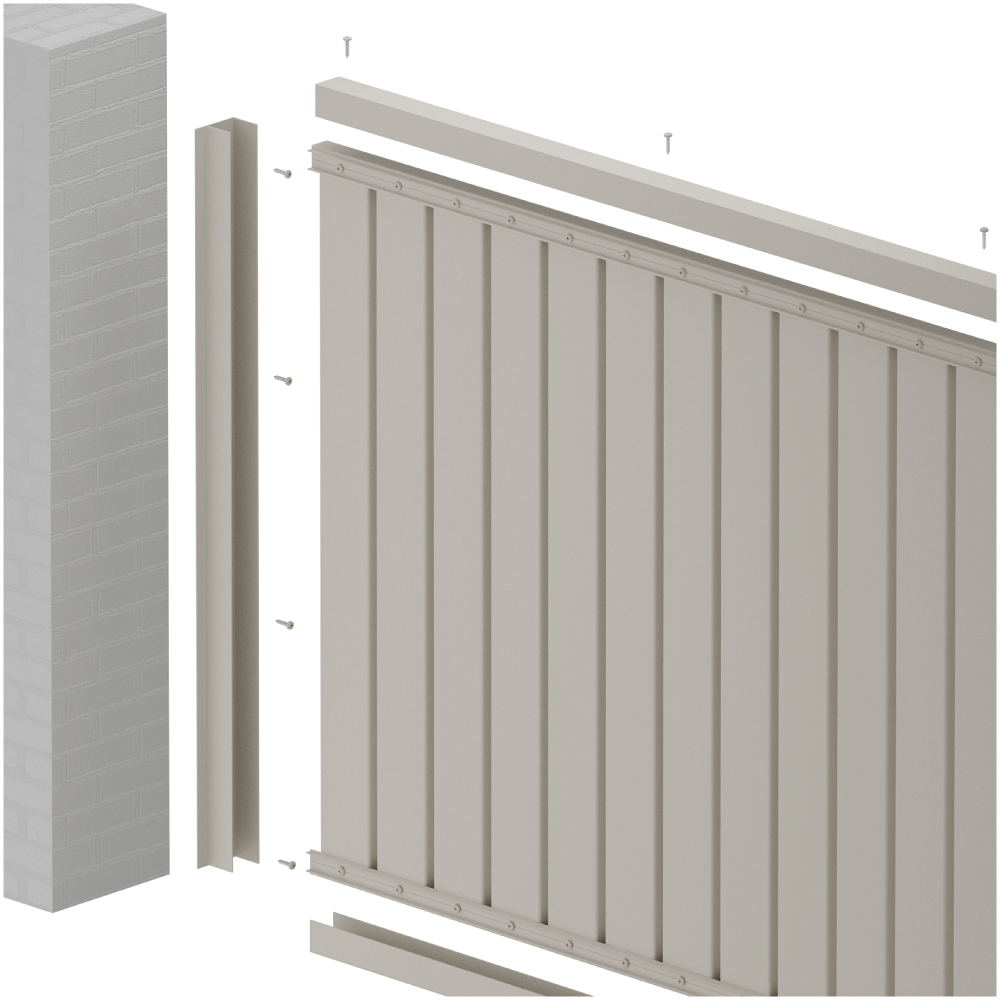 Stylish, Innovative Vertical Slat Screening Solution — Glass Outlet