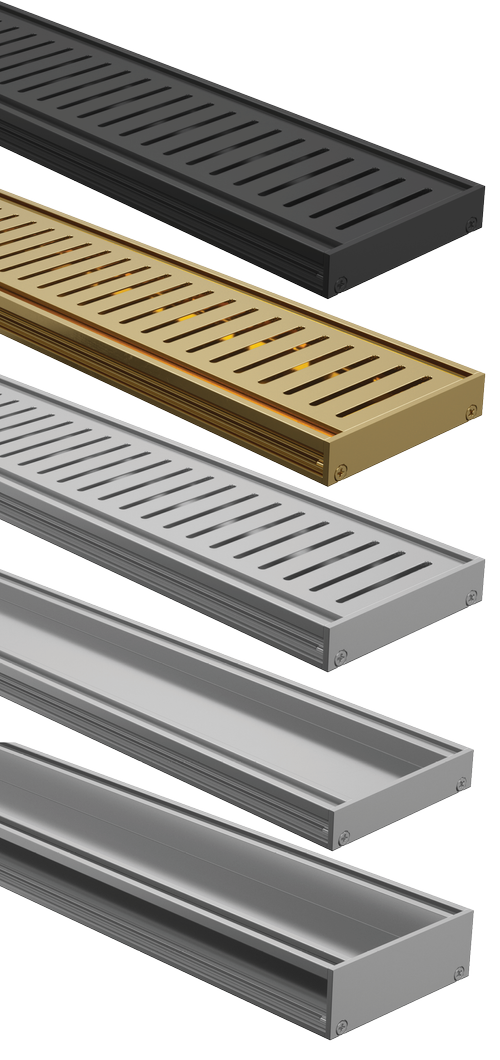 Sleek, High-Performance drainlab® Linear Drains — Glass Outlet