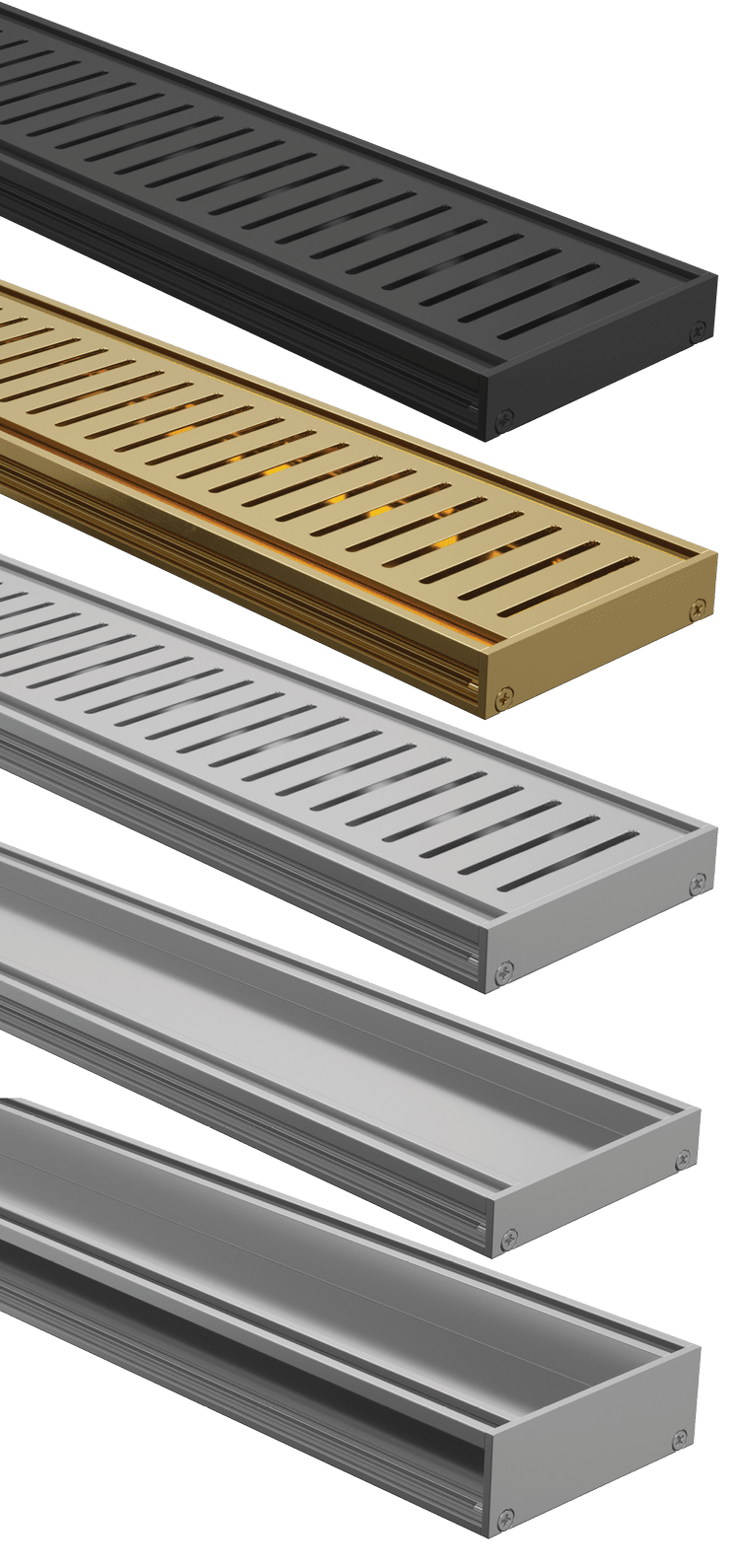 Sleek, High-Performance drainlab® Linear Drains — Glass Outlet