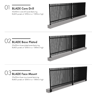 Sleek, Robust, Contemporary BLADE® Fencing — Glass Outlet
