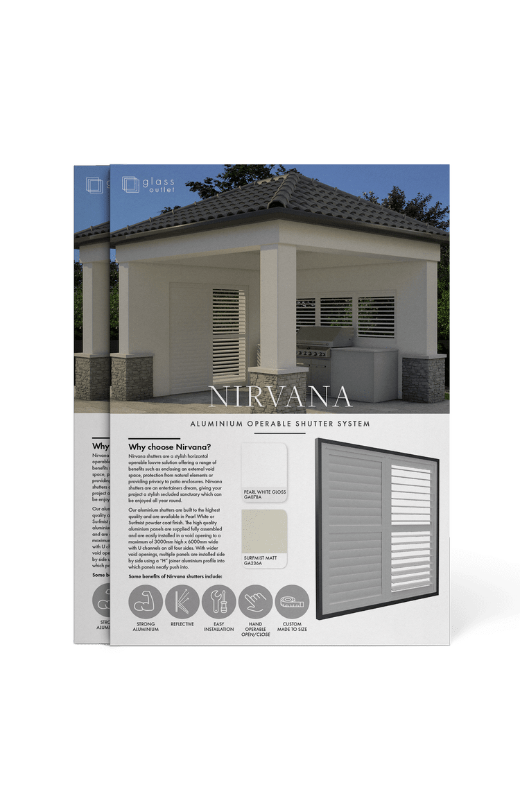 Nirvana Stylish Horizontal Aluminium Operable Shutters — Glass Outlet