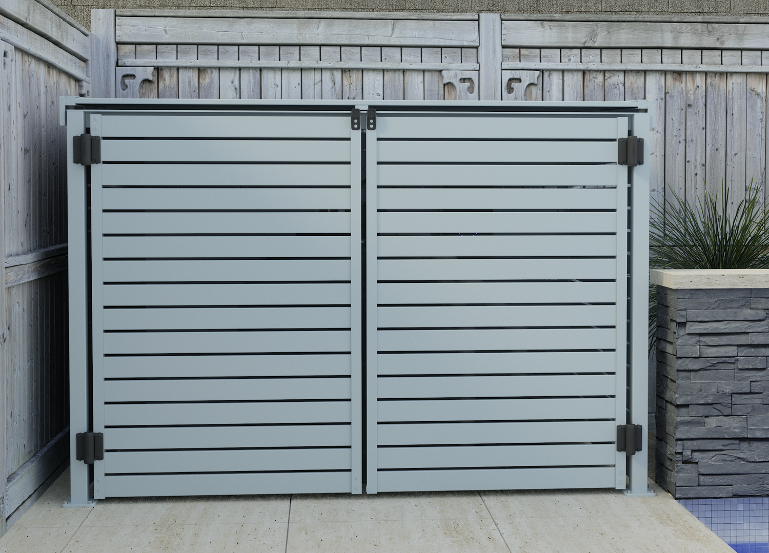 Sophisticated Equipment Enclosures for Pool Pump Storage — Glass Outlet