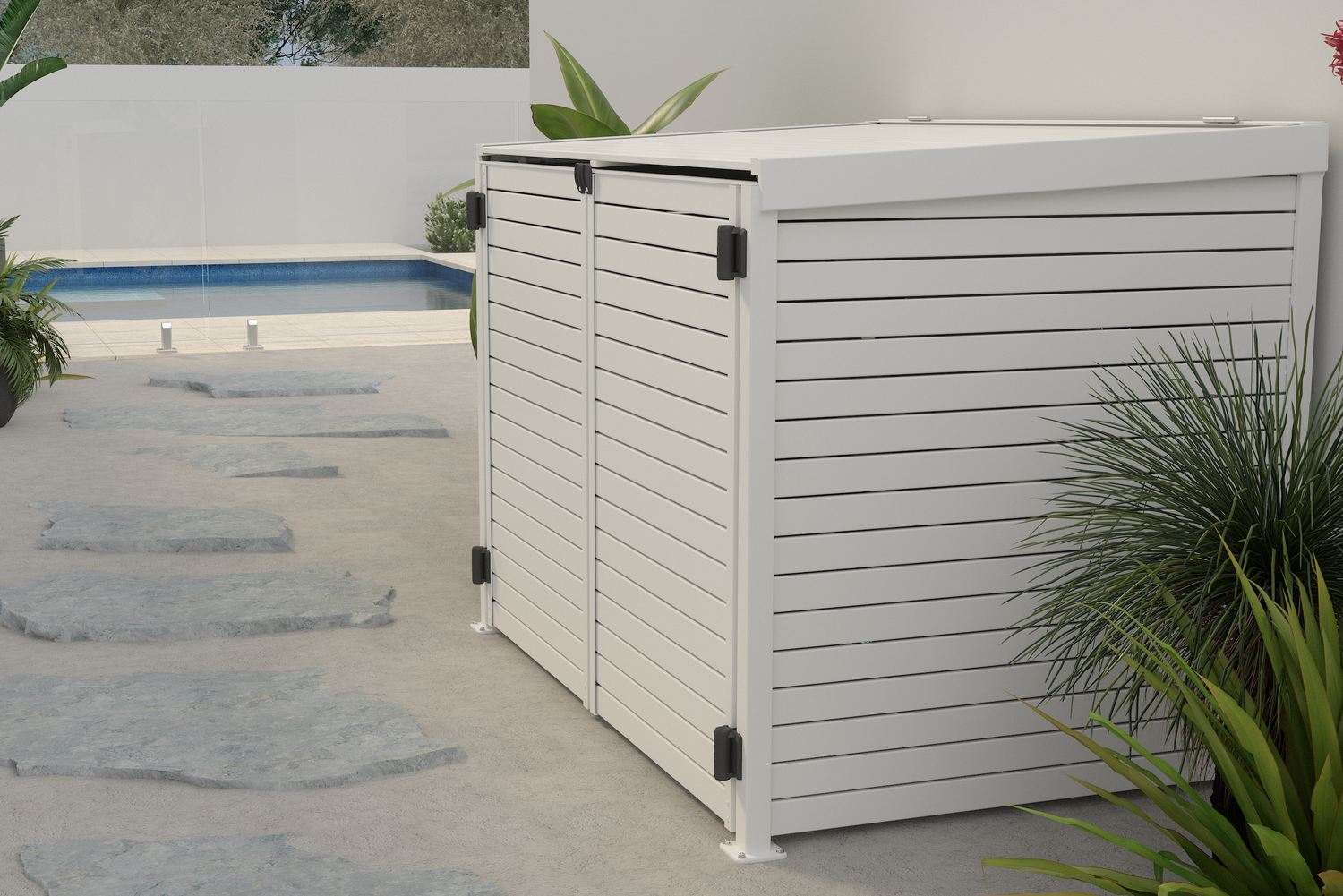 Sophisticated Equipment Enclosures for Pool Pump Storage — Glass Outlet