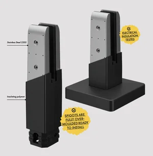 Innovative Insuluxe® Spigots for Superior Glass Support — Glass Outlet