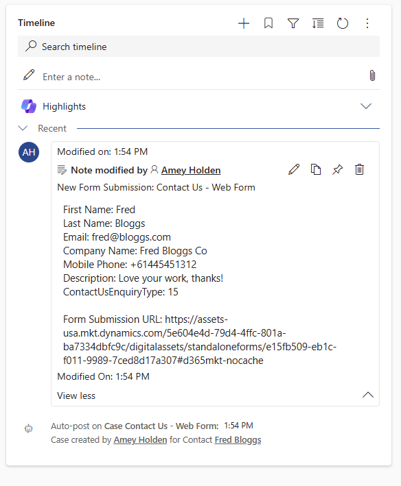 Form submission summaries for Customer Insights - Journeys marketing ...