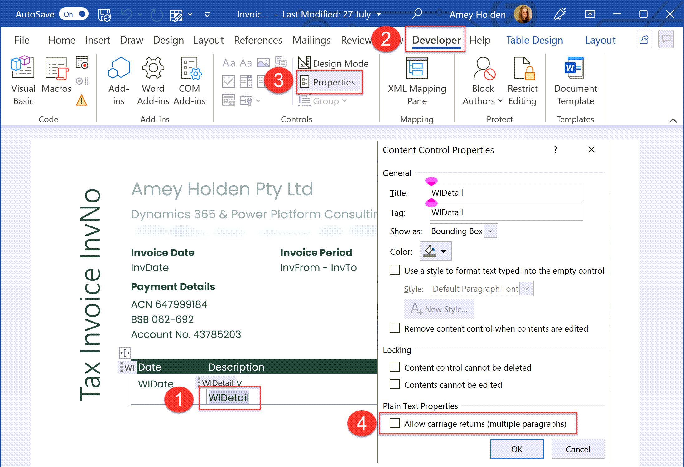How to fix HTML text in Word Document Templates — Amey Holden ...