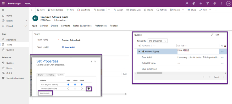 Gridlock: custom control views & sub-grids in model driven apps — Amey ...