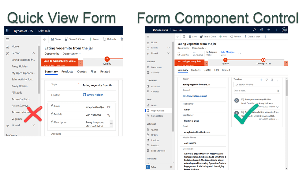 Quick view forms don't allow editing but Form Component Controls do! — Amey Holden | Anything ...